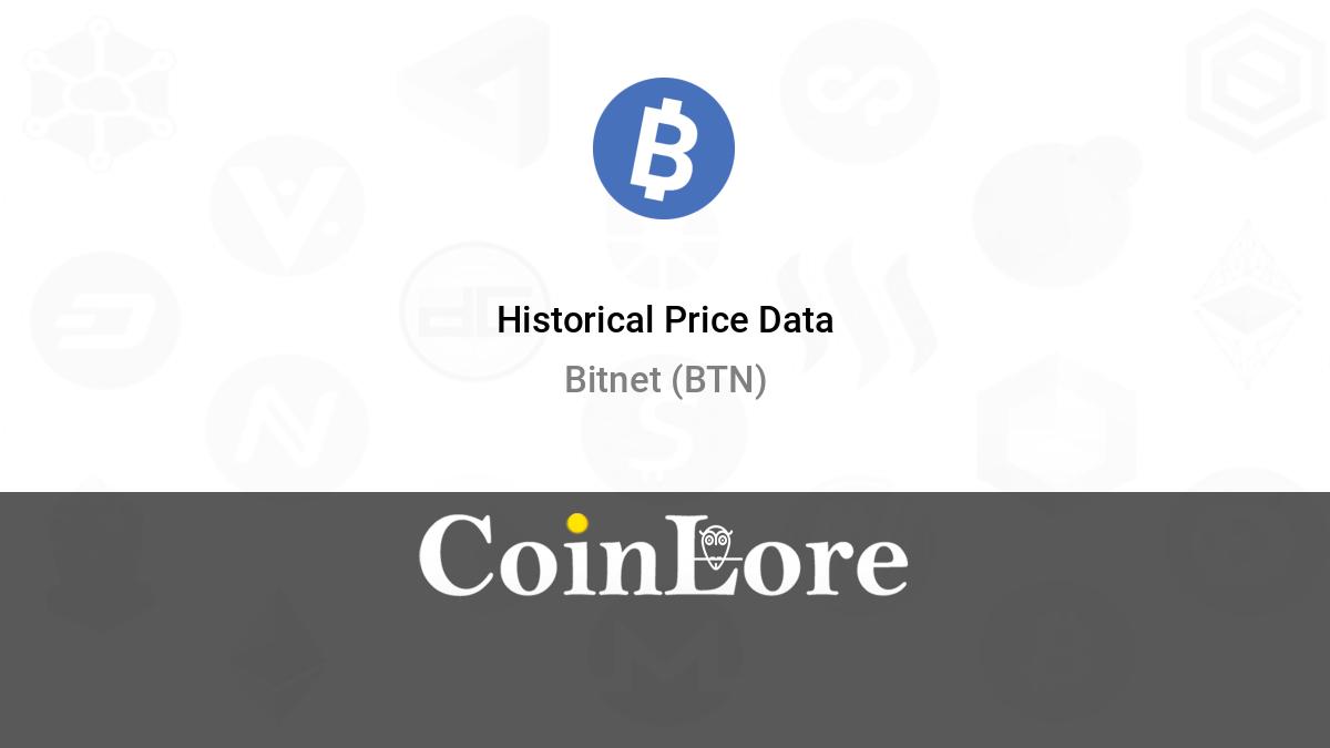 Bitnet (BTN) Precio Histórico, Gráfico, Valor Anual | CoinLore