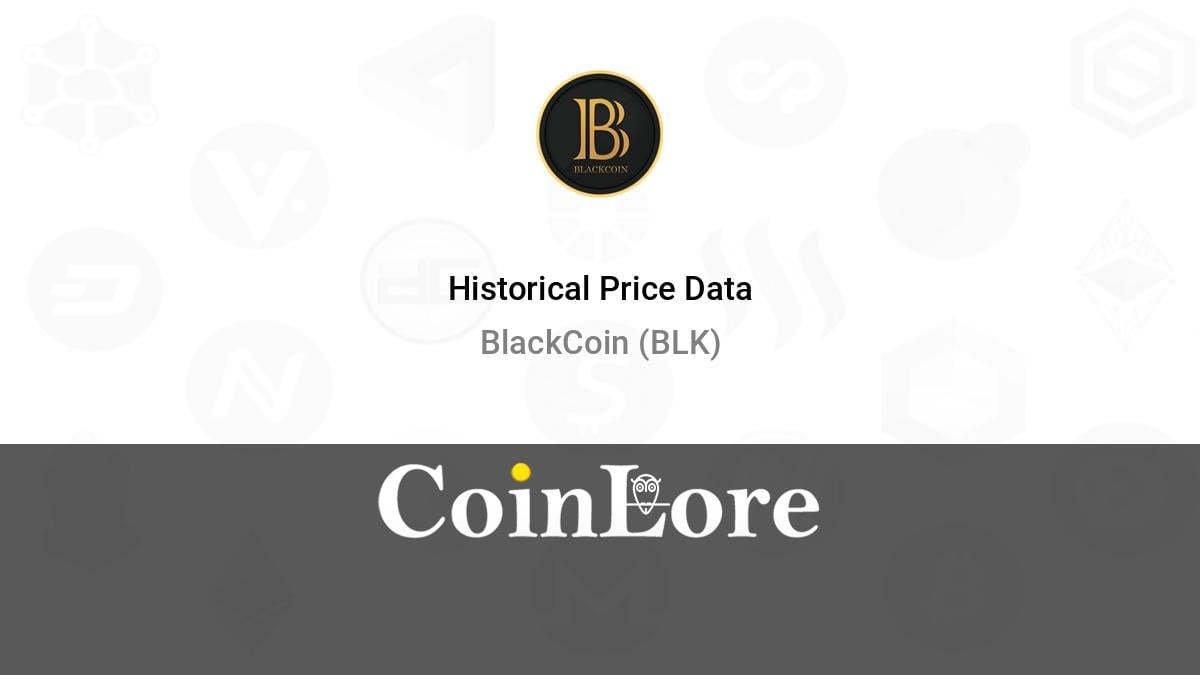 BlackCoin (BLK) Historical Prices | CoinLore