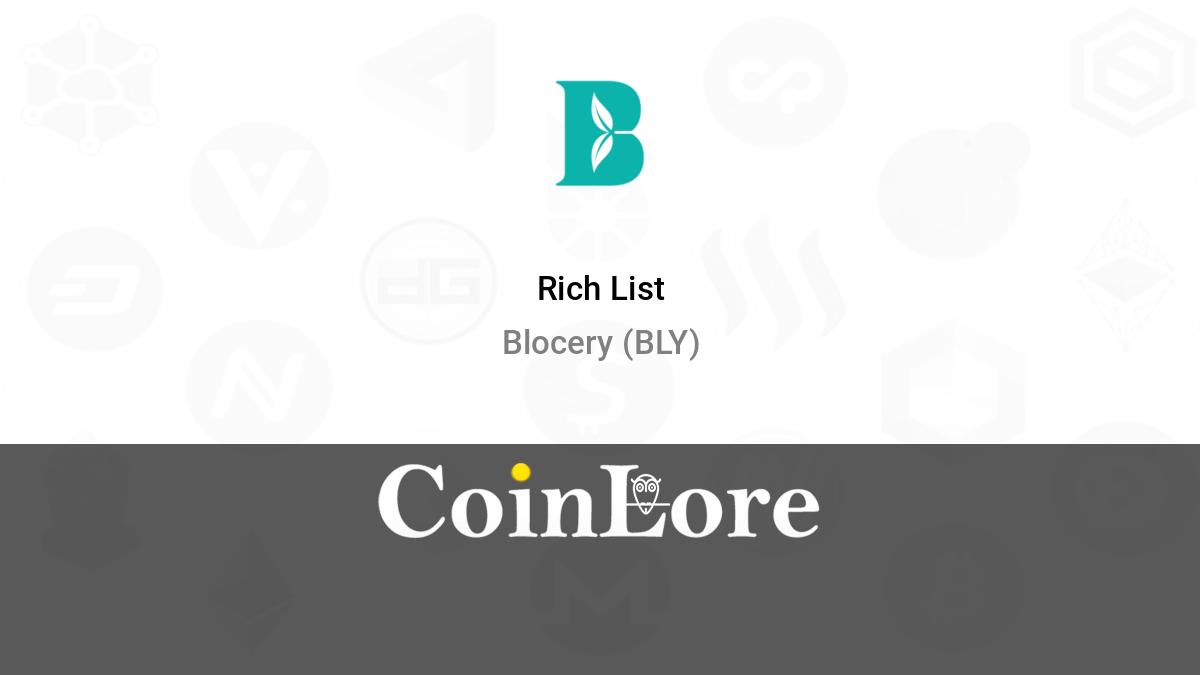Blocery Rich List - Top 100 Addresses | CoinLore