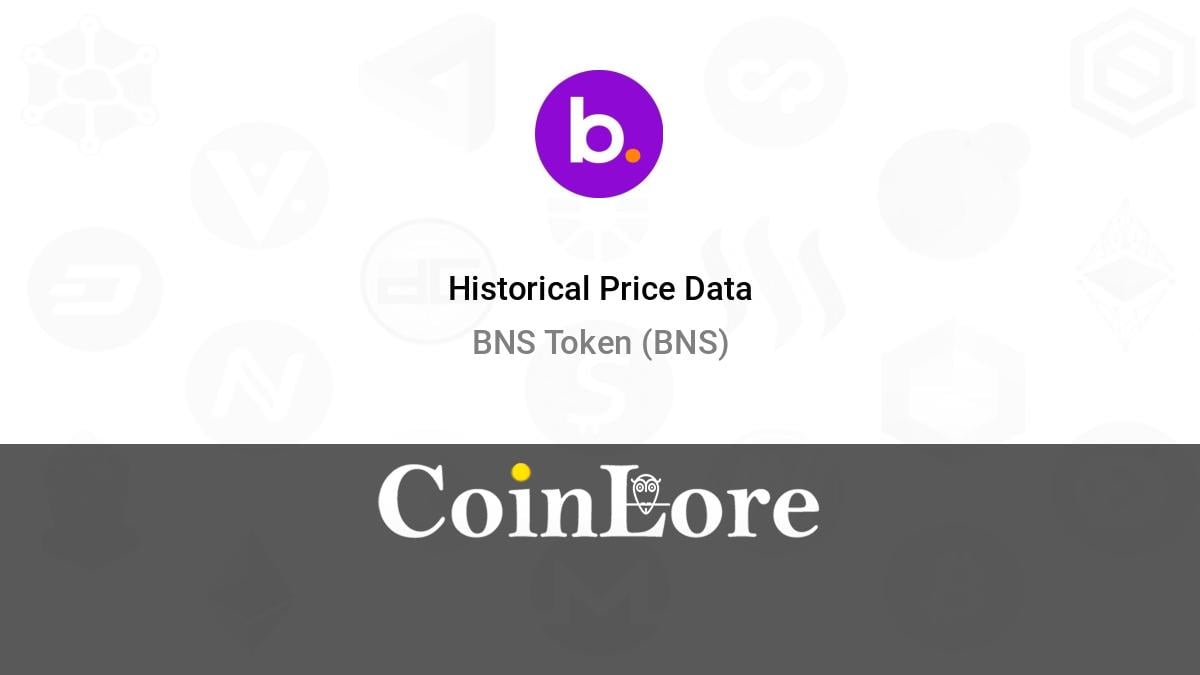 BNS Token (BNS) Historical Prices | CoinLore