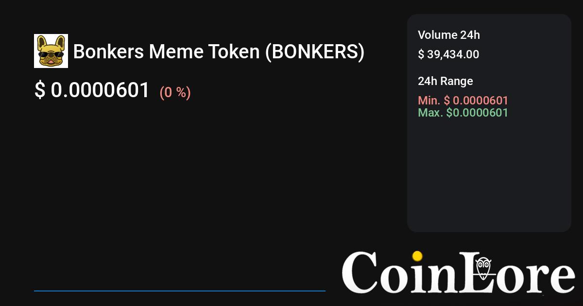 Bonkers Meme Token Price, Chart, Market Cap, BONKERS Coin Essentials ...