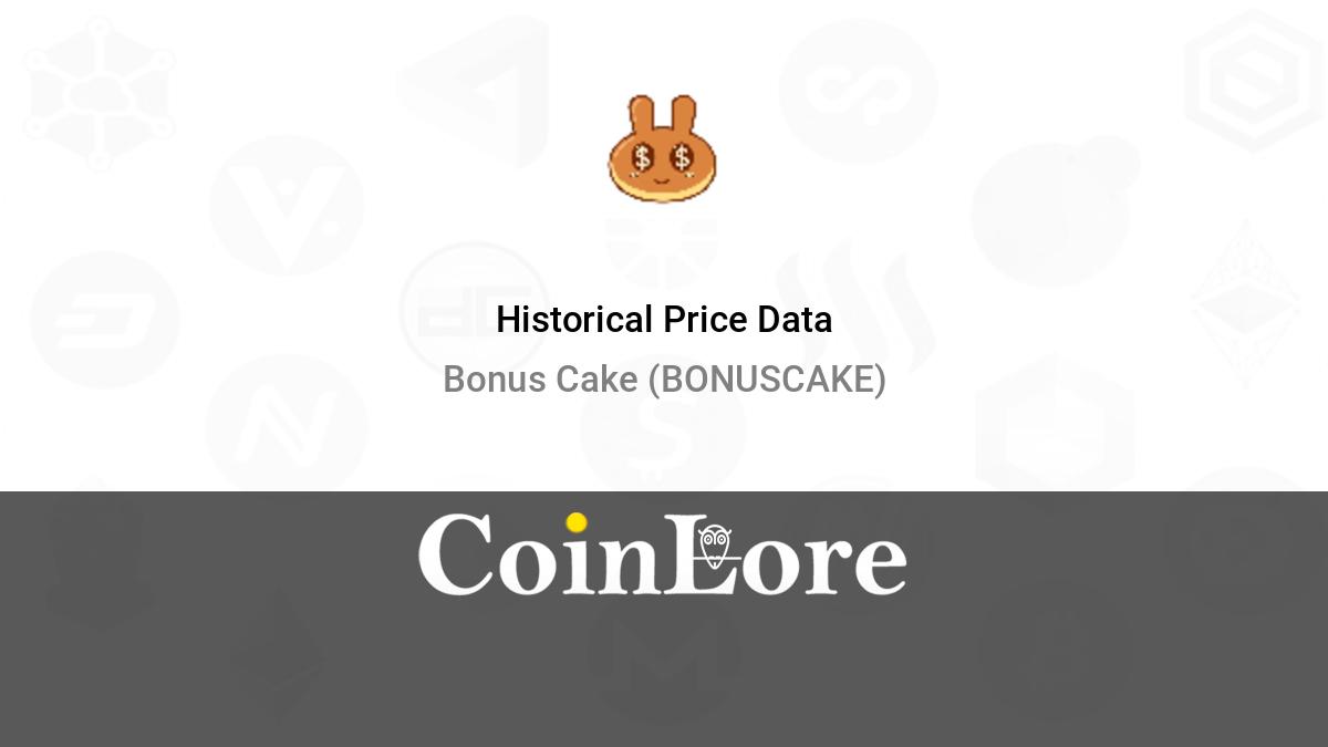 Bonus Cake (BONUSCAKE) Historical Prices | CoinLore