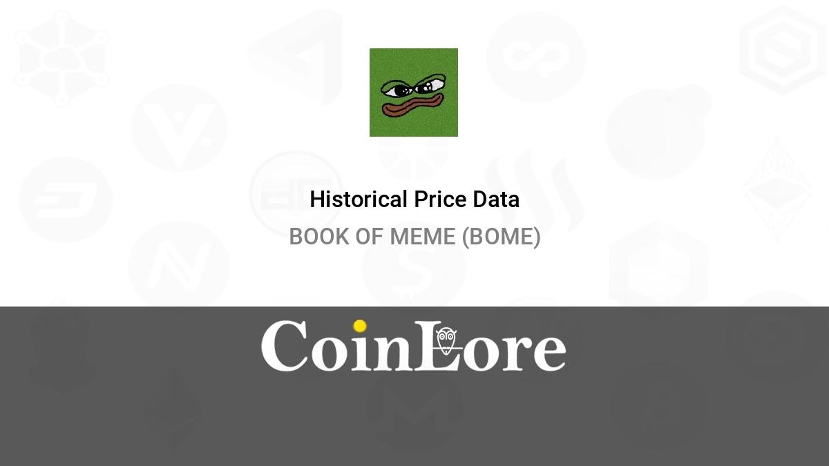 BOOK OF MEME (BOME) Historical Prices | CoinLore