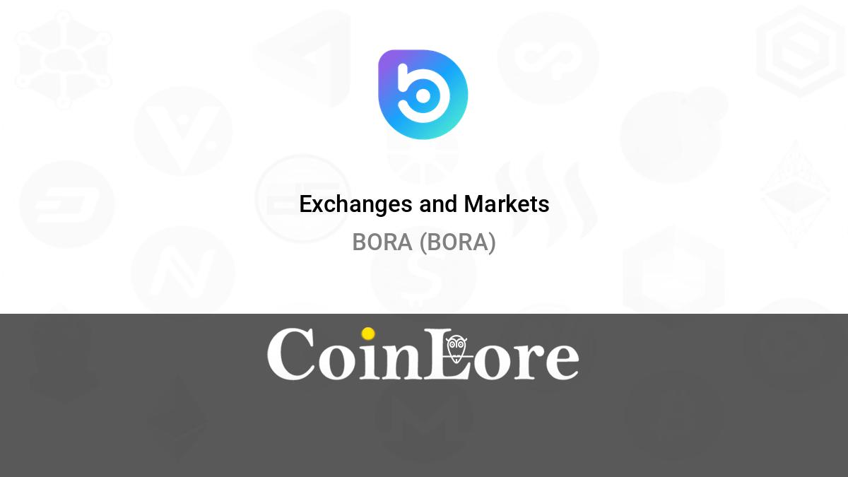 BORA (BORA) どこで 買う べき | CoinLore