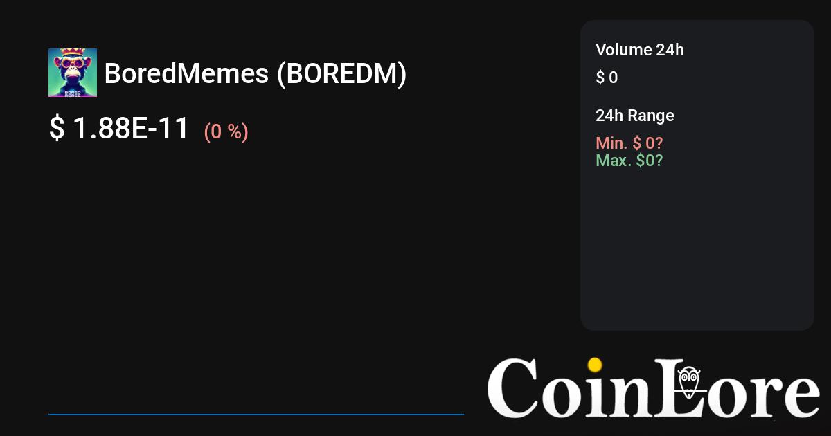 BoredMemes Price, Chart, Market Cap, BOREDM Coin Essentials | CoinLore