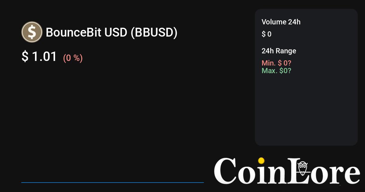 BounceBit USD Price, Chart, Market Cap, BBUSD Coin Essentials | CoinLore