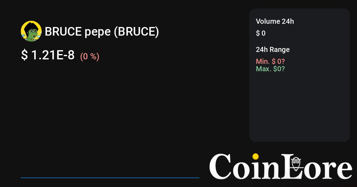 BRUCE pepe Price, Chart, Market Cap, BRUCE Coin Essentials | CoinLore