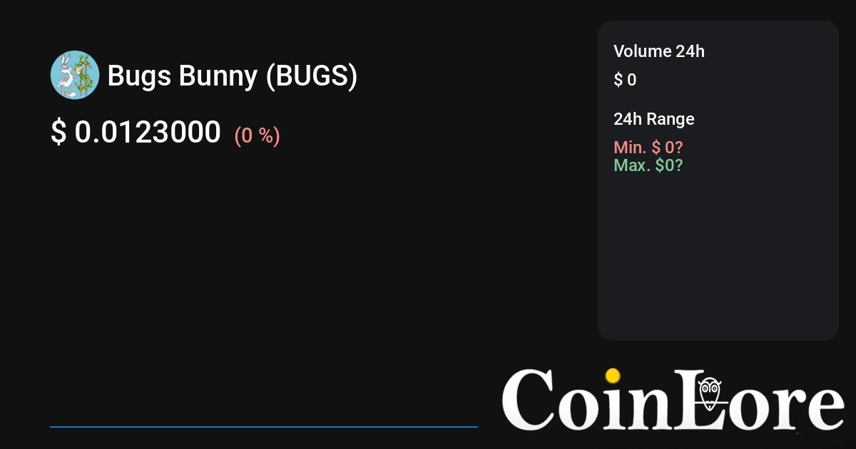 Bugs Bunny Price, Chart, Market Cap, BUGS Coin Essentials | CoinLore