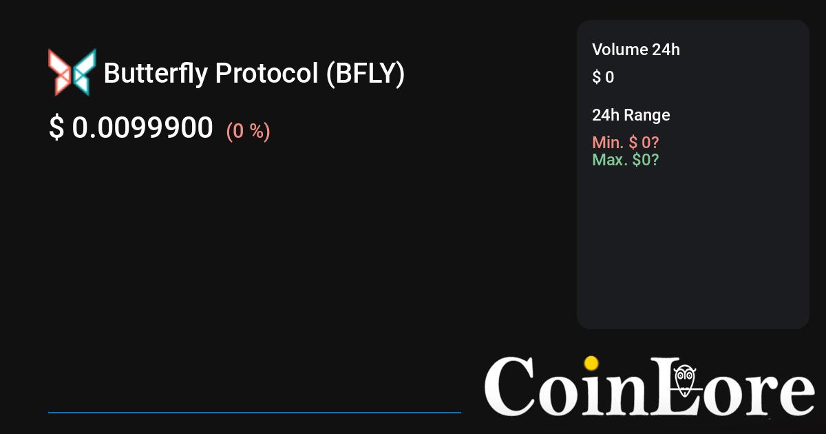 Butterfly Protocol Price, Chart, Market Cap, BFLY Coin Essentials ...