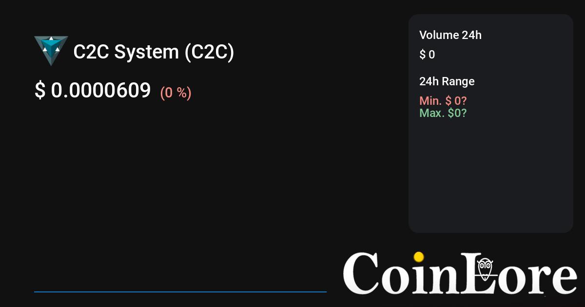 C2C System Price, Chart, Market Cap, C2C Coin Essentials | CoinLore