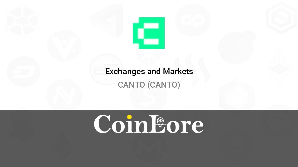 CANTO (CANTO) Onde comprar | CoinLore