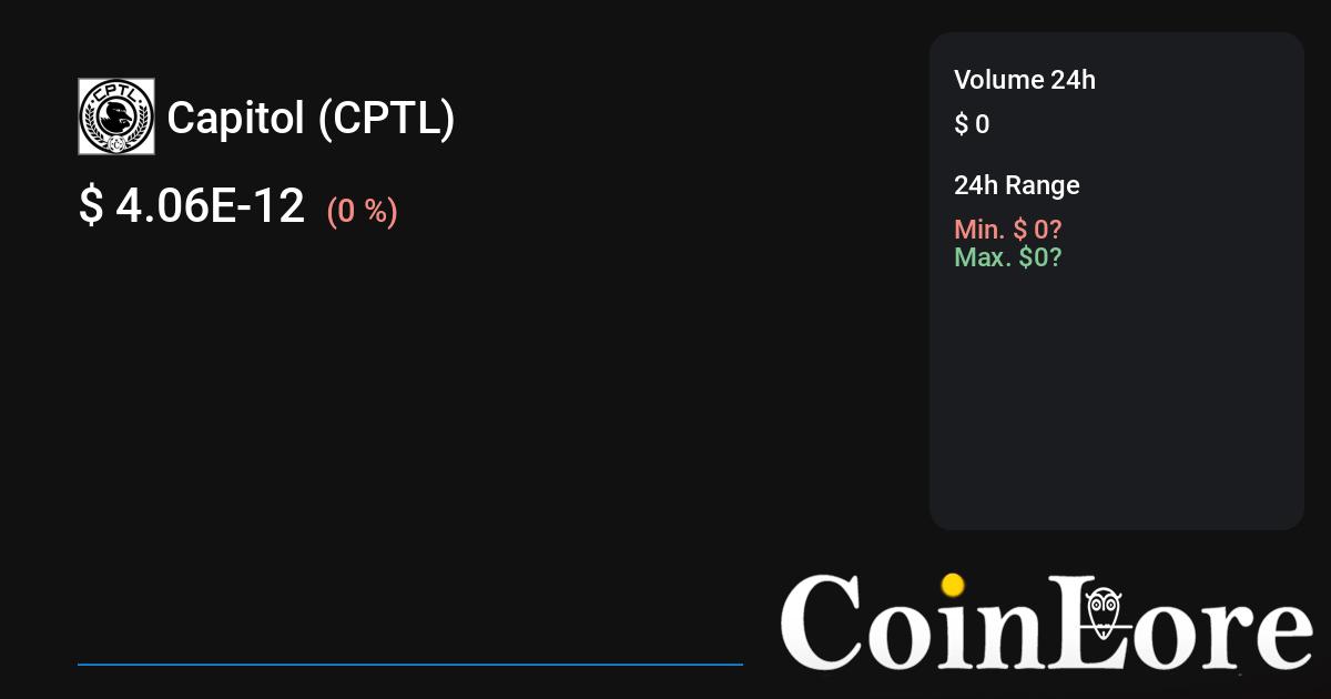 Capitol Price, Chart, Market Cap, CPTL Coin Essentials | CoinLore