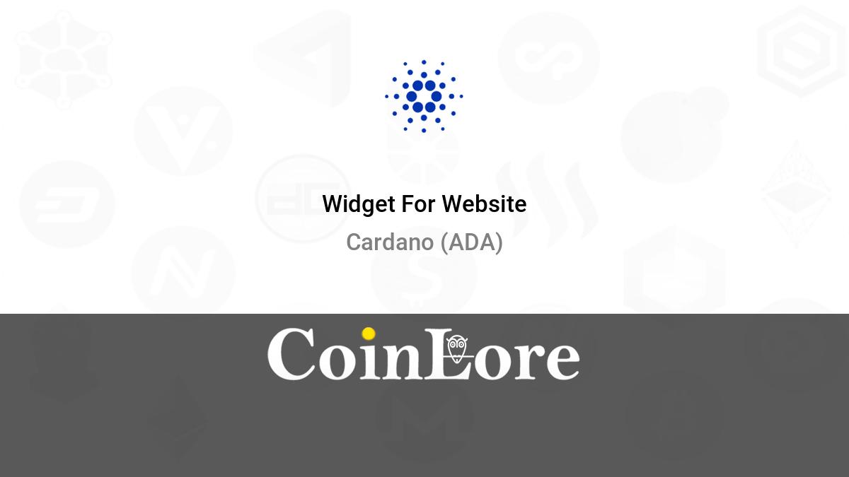 エイダ (ADA)価格ティッカーウィジェット | CoinLore