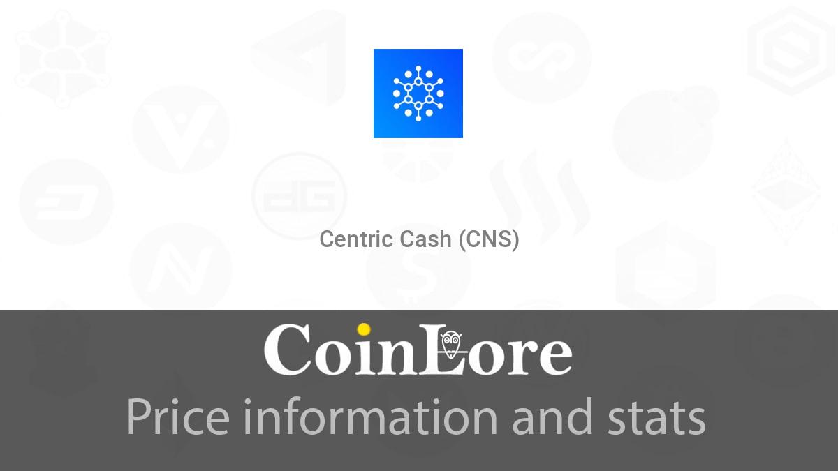 Centric Swap Price, Chart, Market Cap, CNS Coin Essentials | CoinLore