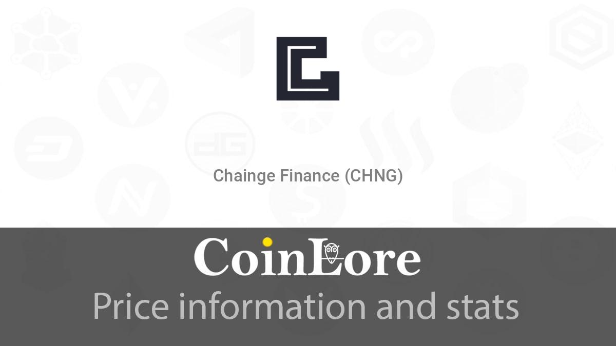 Chainge Finance Price, Chart, Market Cap, CHNG Coin Essentials | CoinLore