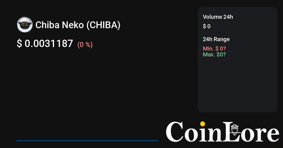Chiba Neko Price, Chart, Market Cap, CHIBA Coin Essentials | CoinLore