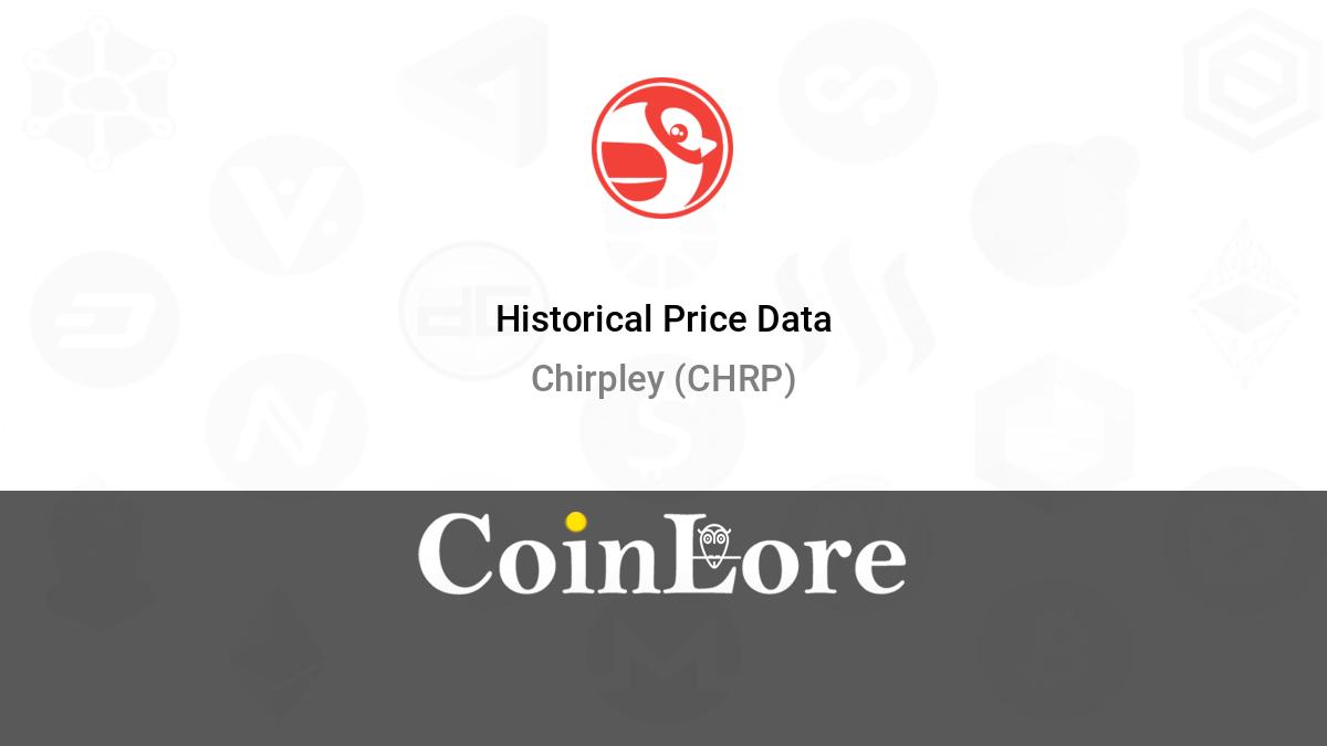Chirpley (CHRP) Historical Prices | CoinLore
