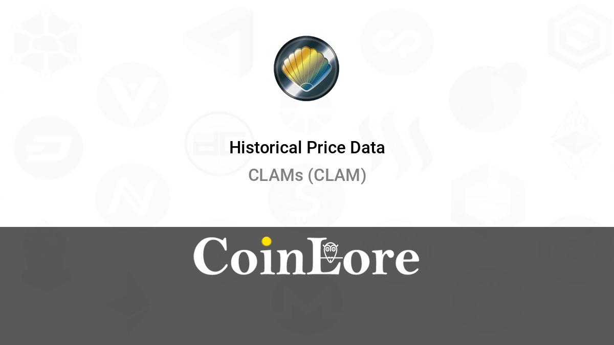 Clams (CLAM) Historical Prices | CoinLore