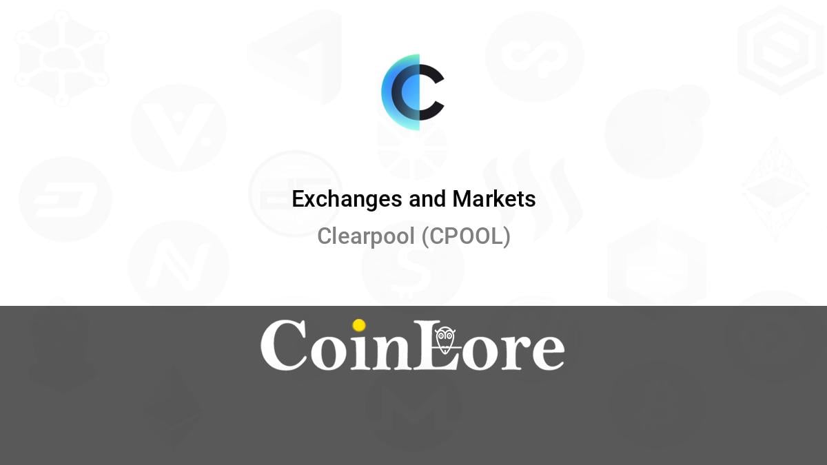 Clearpool (CPOOL) Exchanges - Where to Buy,Sell,Trade | CoinLore