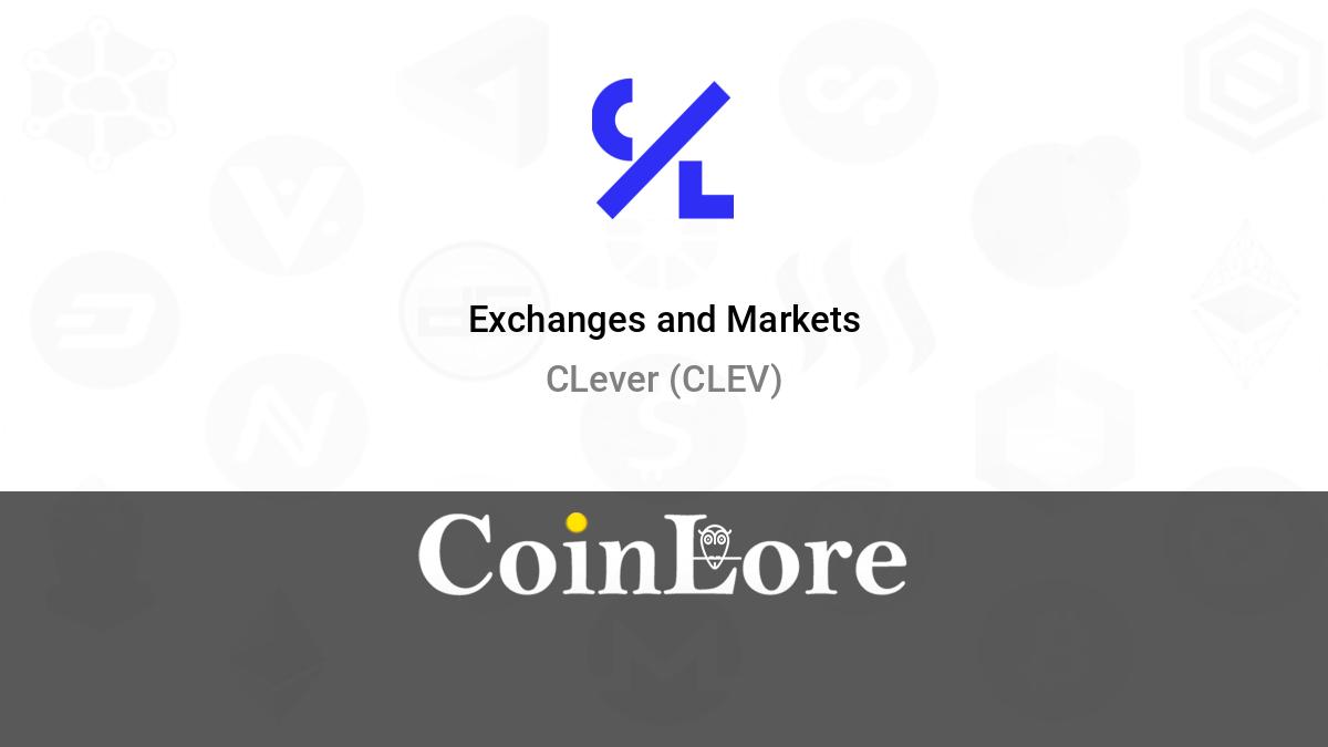CLever (CLEV) Exchanges - Where to Buy,Sell,Trade | CoinLore