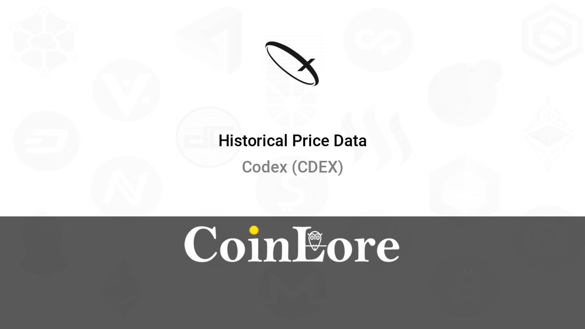Codex (CDEX) Historical Prices | CoinLore