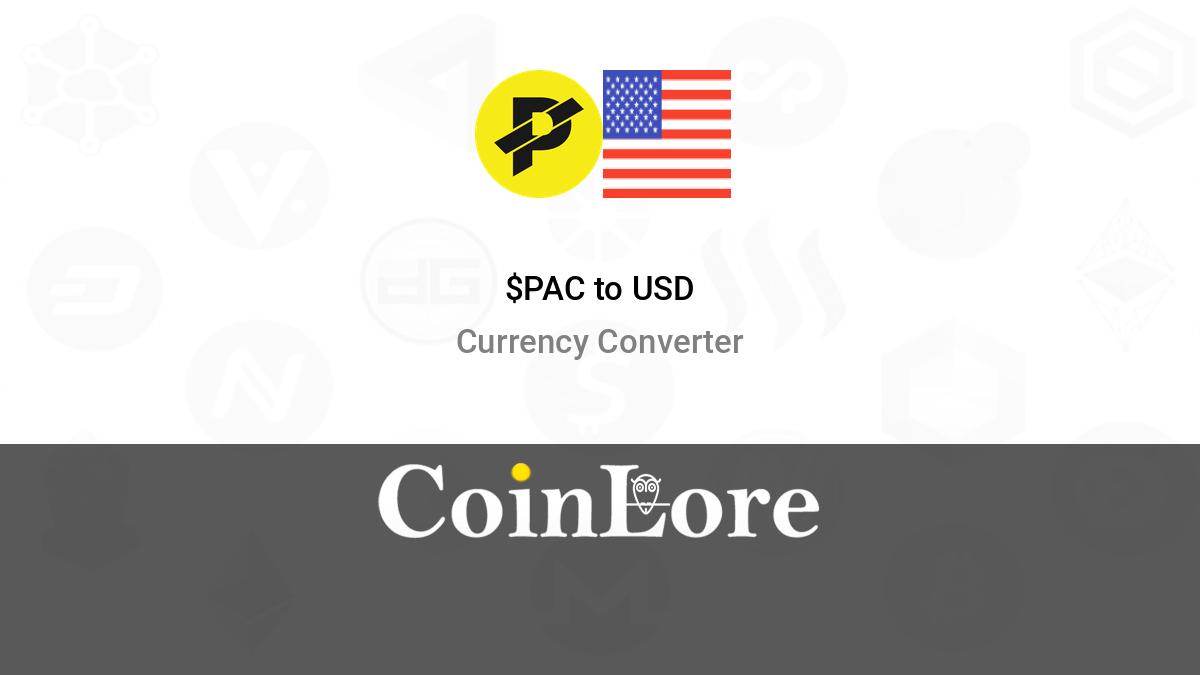 Convert $PAC to USD