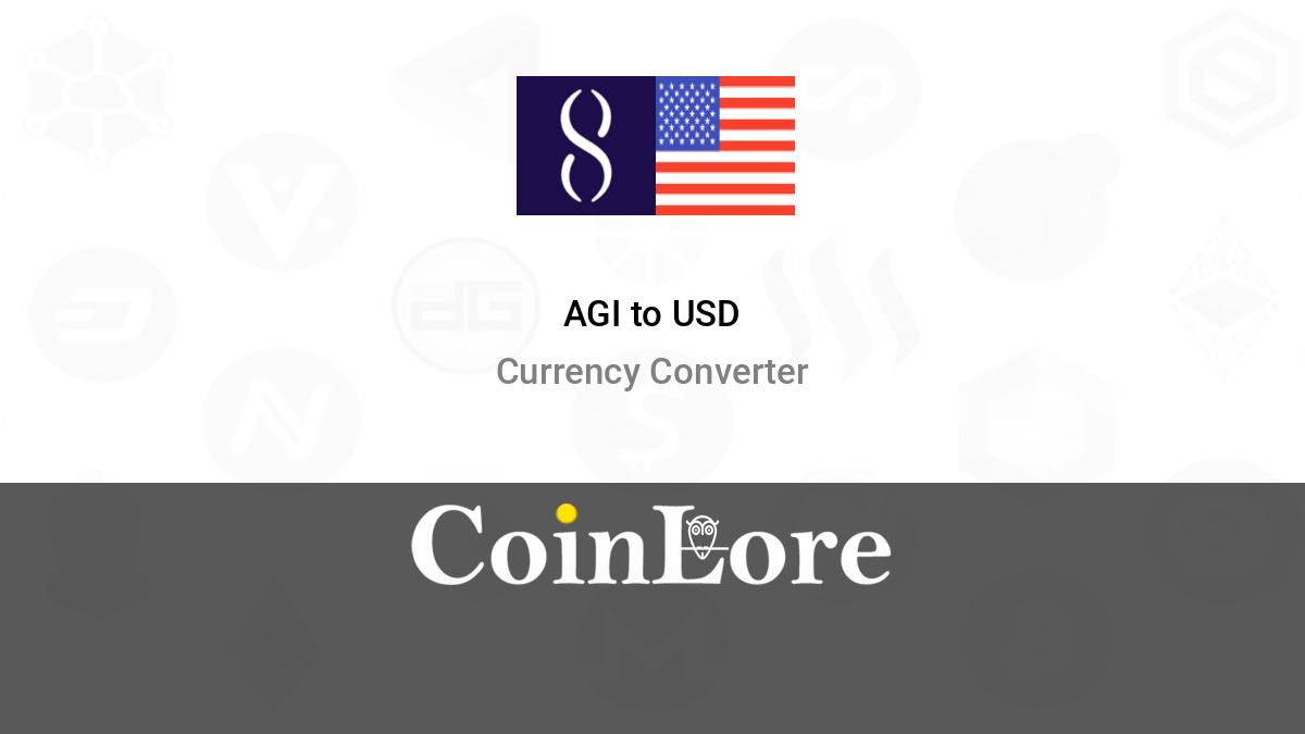 Convert AGI to USD