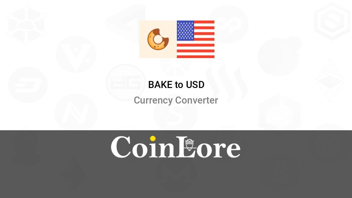 Convert BAKE to USD