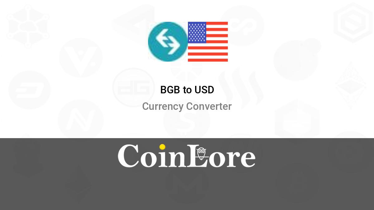 Convert BGB to USD