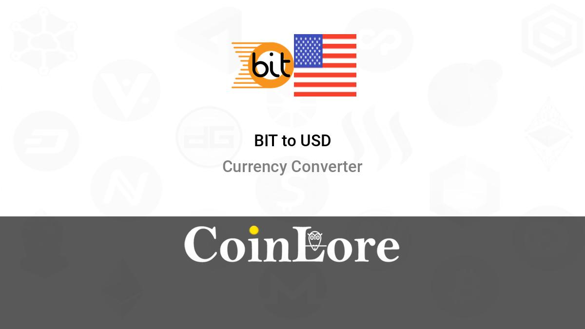 Convertir BIT a dolares (USD) | Calculadora CoinLore
