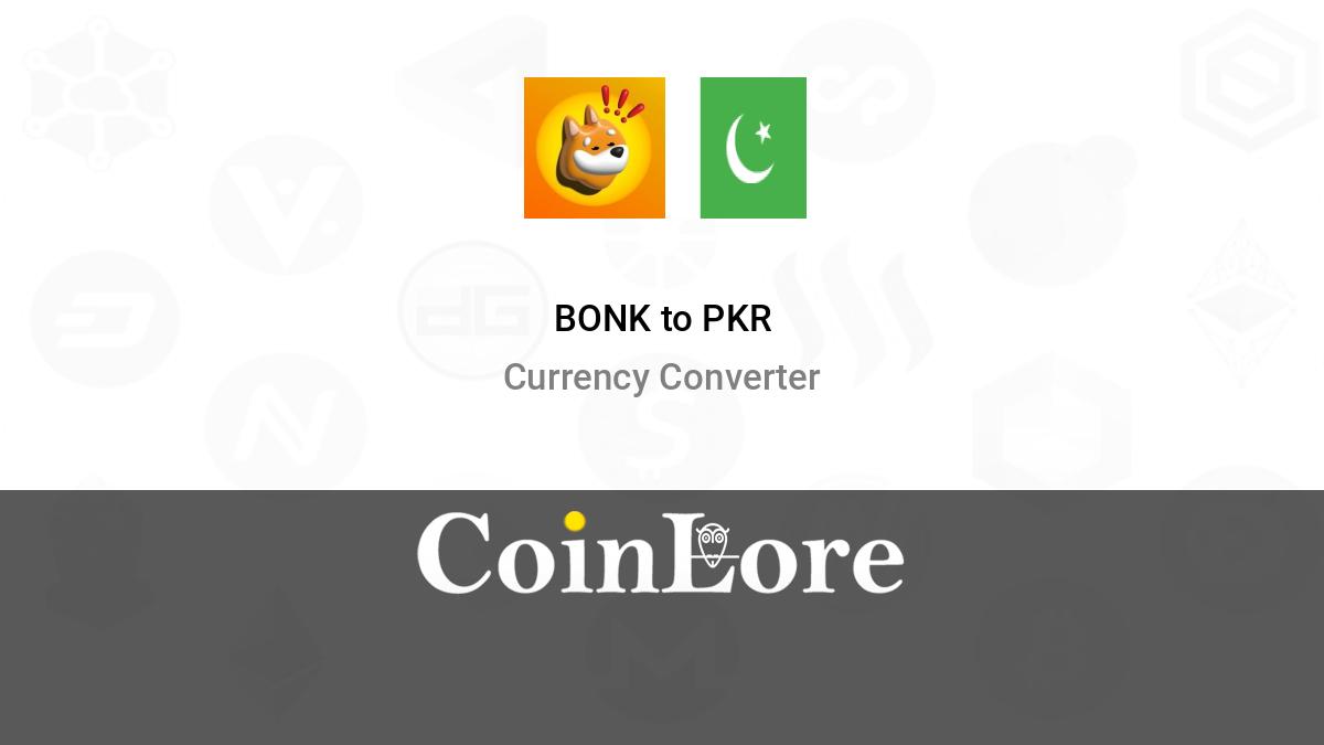 Convert BONK to PKR