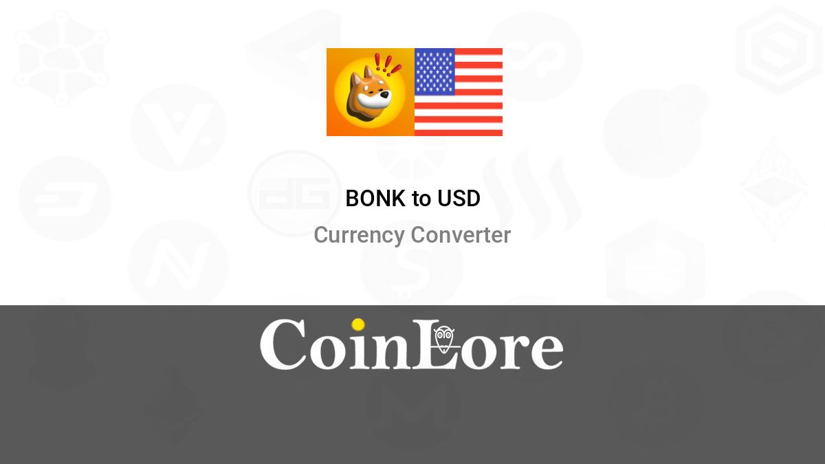 Convert BONK to USD