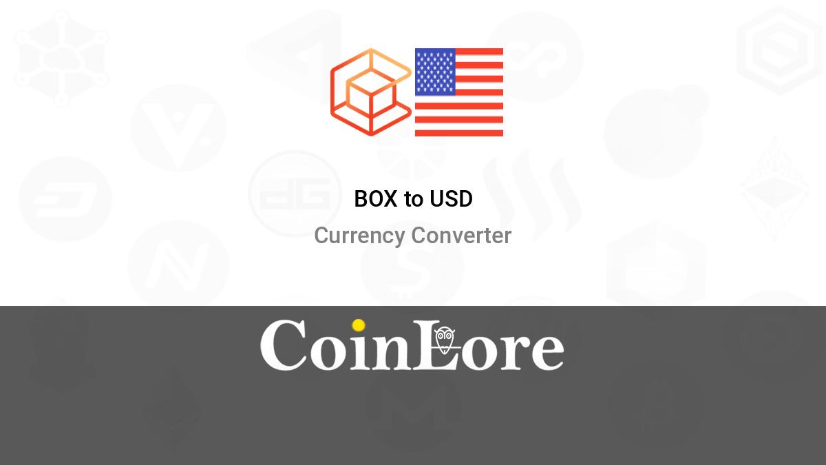 BOX kaç USD | Hesaplama Aracı CoinLore