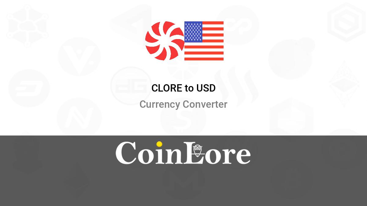 Convert CLORE to USD