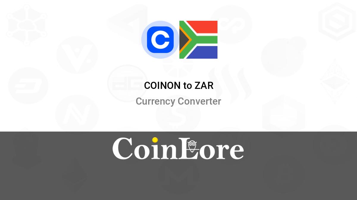 Convert COINON to ZAR