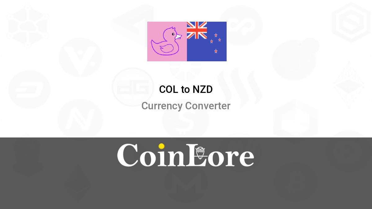 Convert COL to NZD