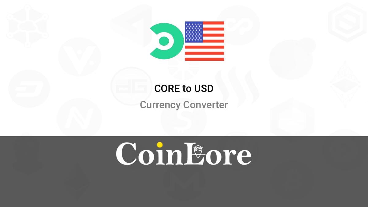 Convert CORE to USD