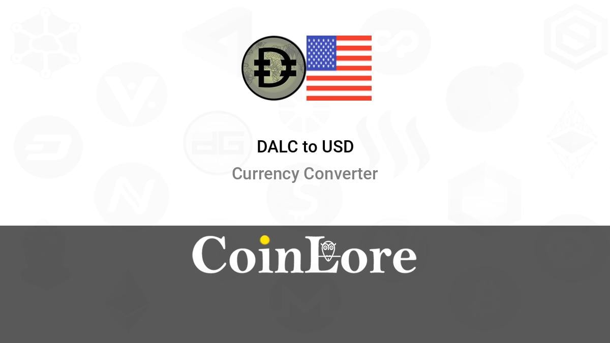 Convert DALC to USD