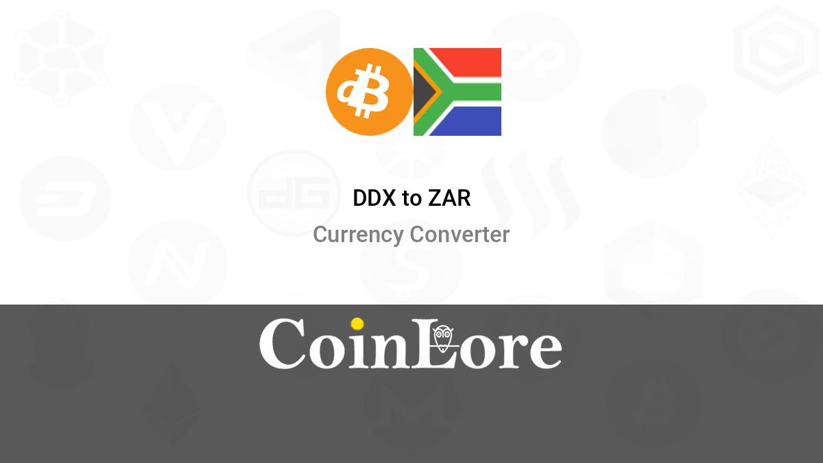 Convert DDX to ZAR