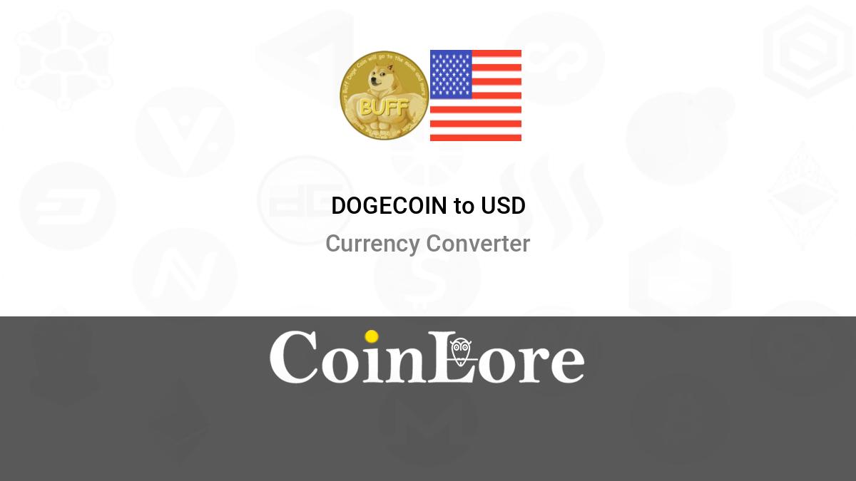 Convertir DOGECOIN en dollars (USD) | Calculatrice CoinLore