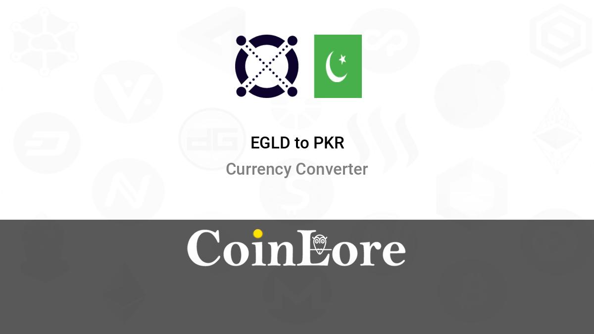 Convert EGLD to PKR