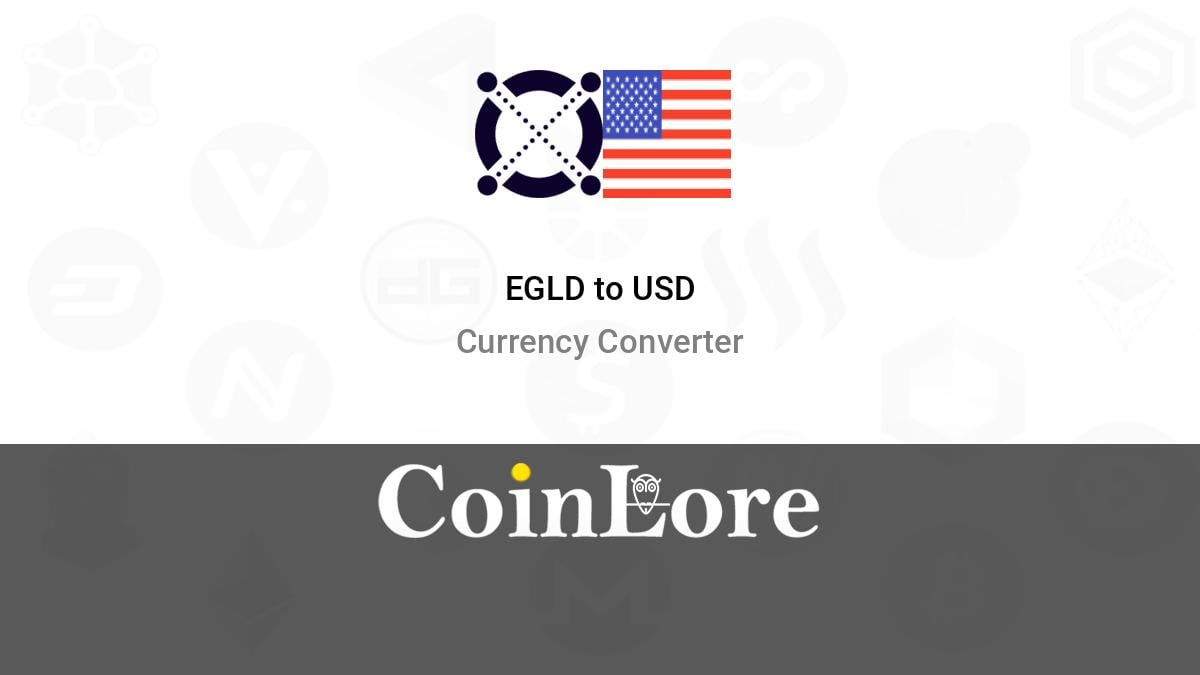 Convert EGLD to USD
