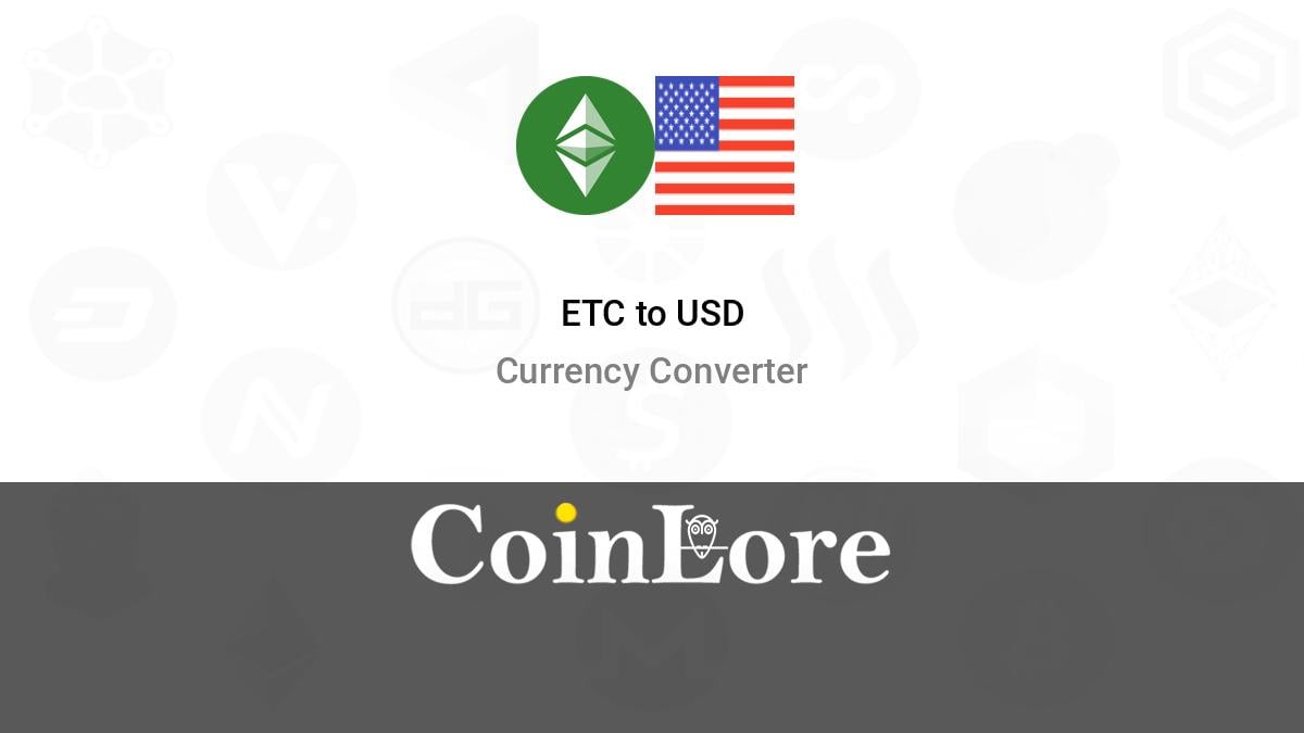 Convert ETC to USD