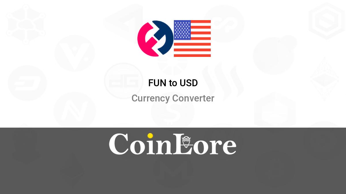 Convert FUN to USD