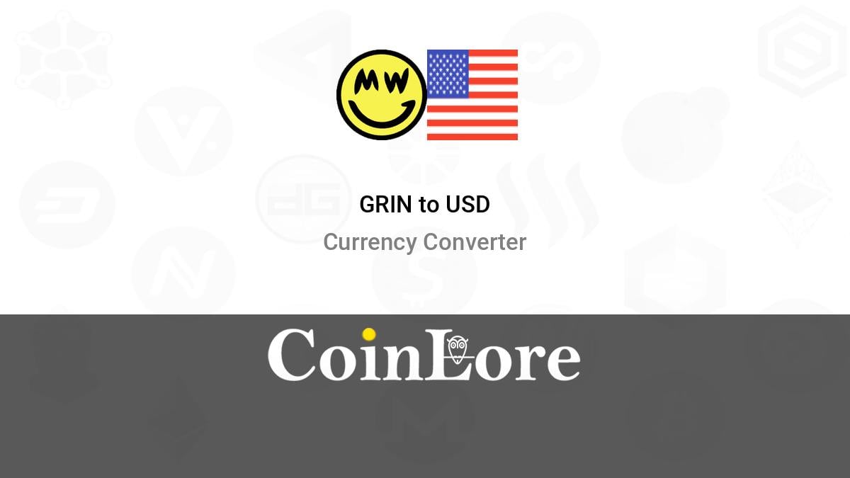 Convert GRIN to USD