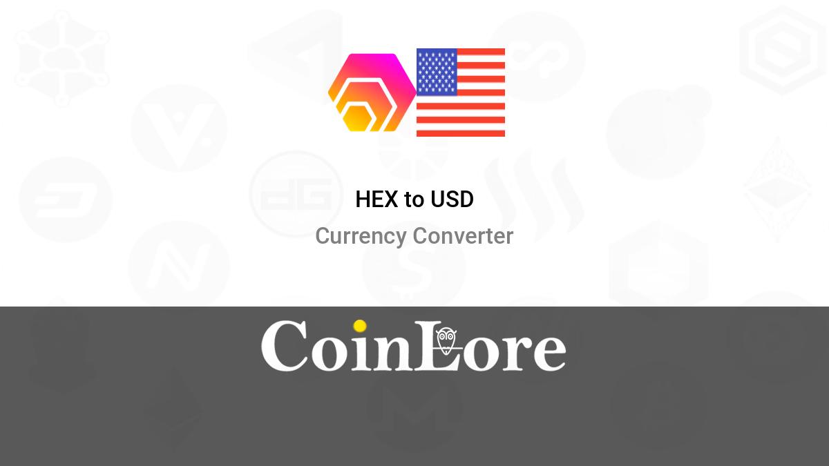 Convert HEX to USD