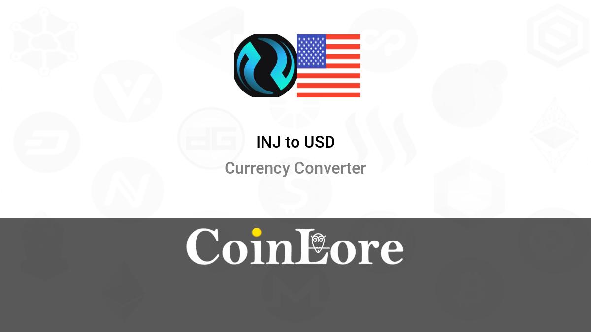 Convert INJ to USD