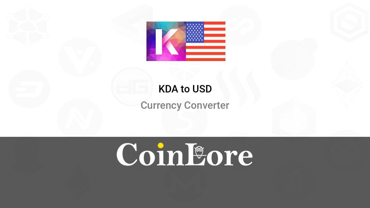 Convert KDA to USD