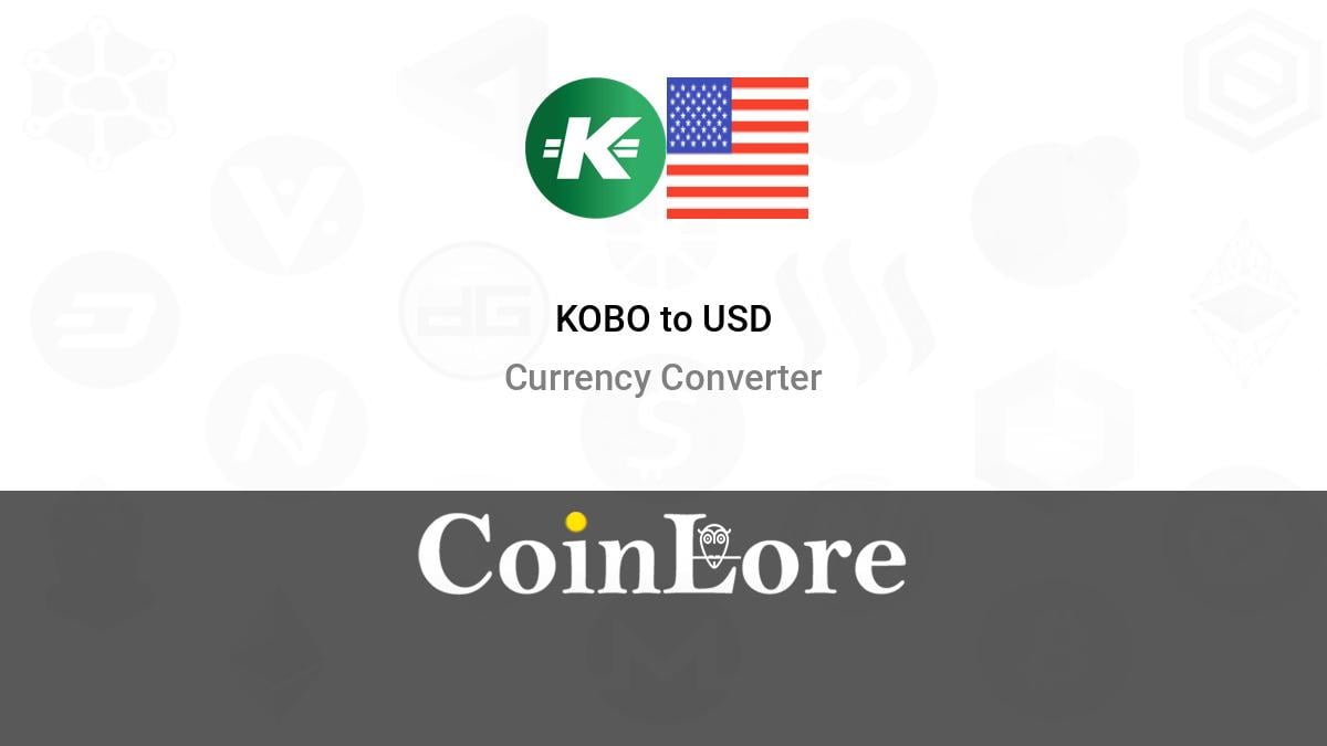 Convert KOBO to USD