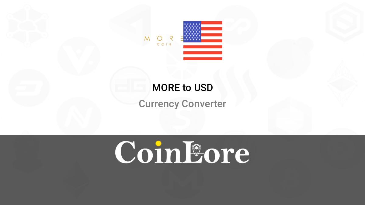 Convert MORE to USD